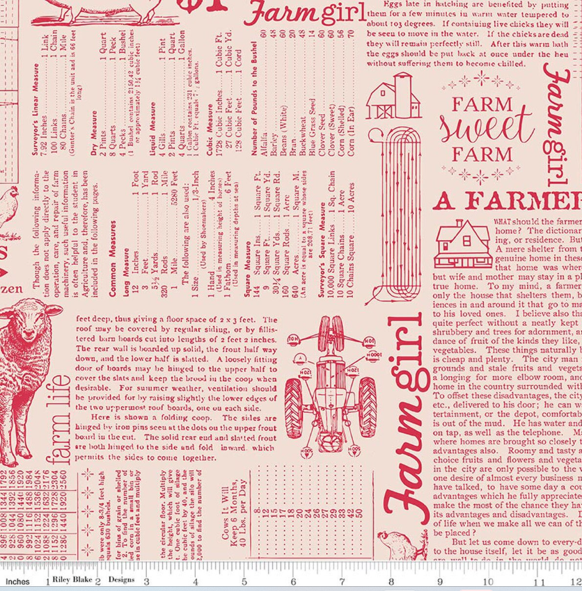 Riley Blake - Lori Holt - Farmer's Daughter - Farm Life Background Tea ...